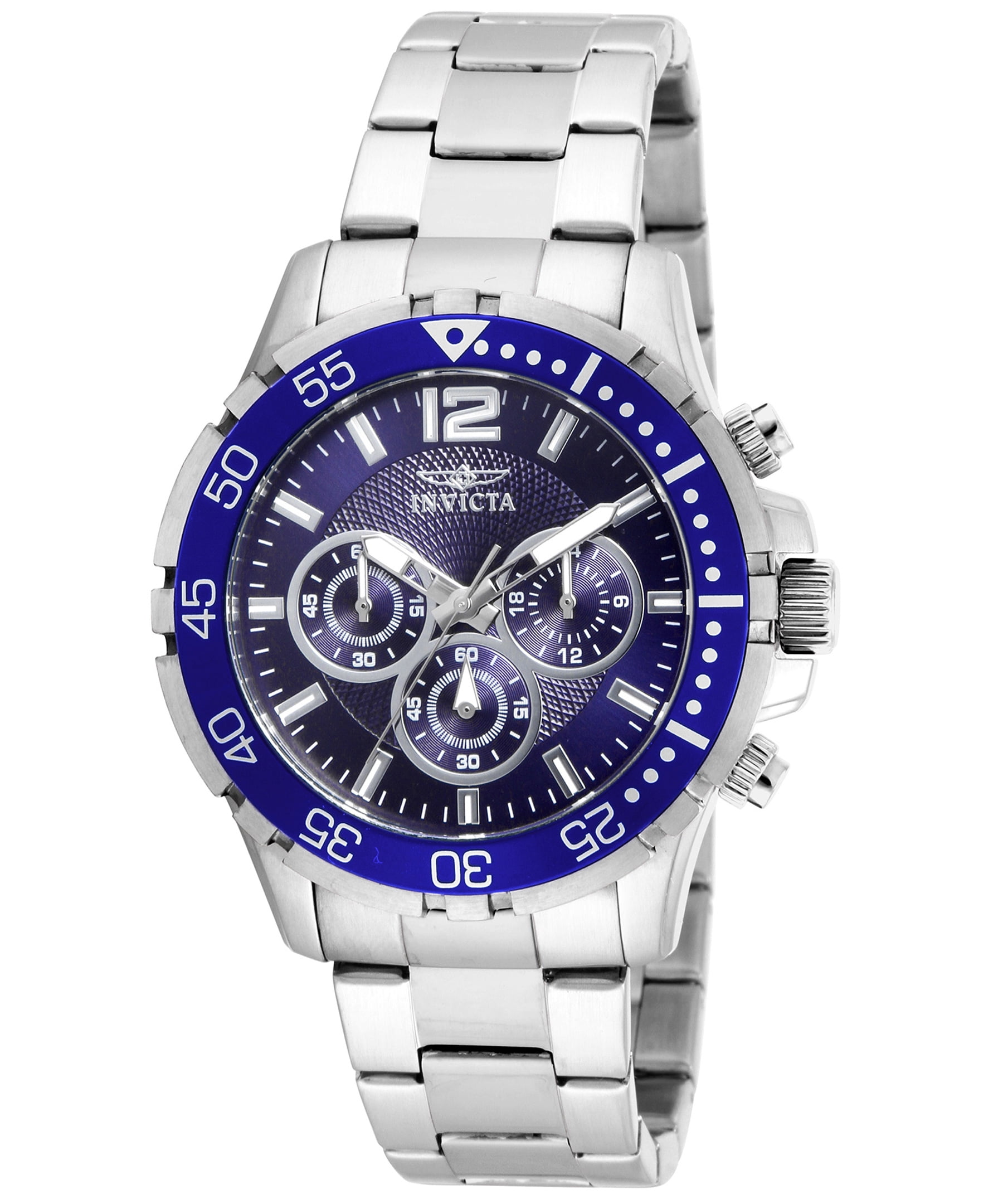 Invicta Men's 16286 Specialty Chronograph Blue Dial Steel Bracelet ...
