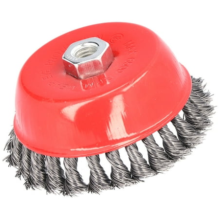 Twist Wire Brush, M14 Thread Steel Wire Wheel Brush Cup 2Pcs Red For ...