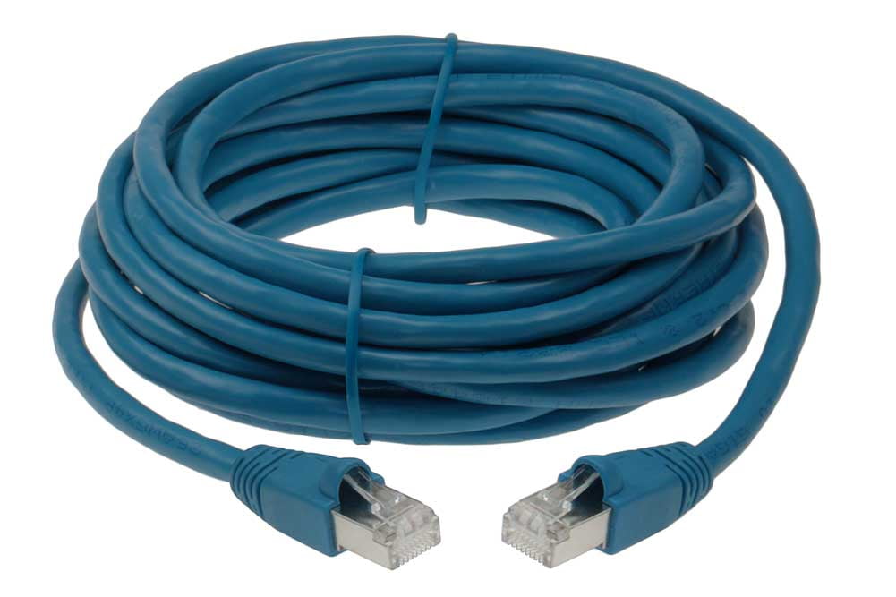 SF Cable Cat6A Shielded (STP) Ethernet Cable, 10 feet - Blue - Walmart.com