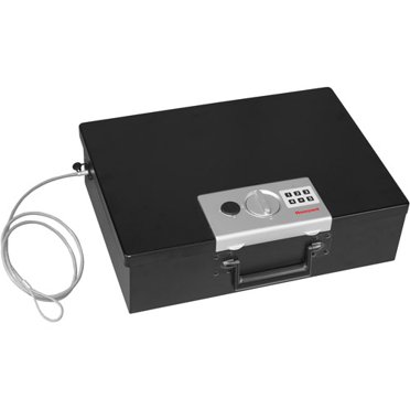 Vaultz Locking Storage Box 19.5 x 7 x 13.5 inches Black (VZ00323 ...