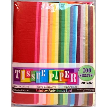 Spectra® Bleeding Art Tissue™ Paper, 20" x 30", 20 Assorted Colors, 100 ...