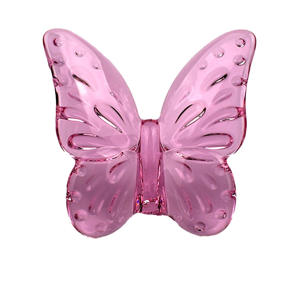 Crystal Flying Butterfly Figurine Collection Cut Glass Ornament Statue ...