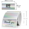 21-inch thermal labels holographic laser rectangular vinyl silver ...