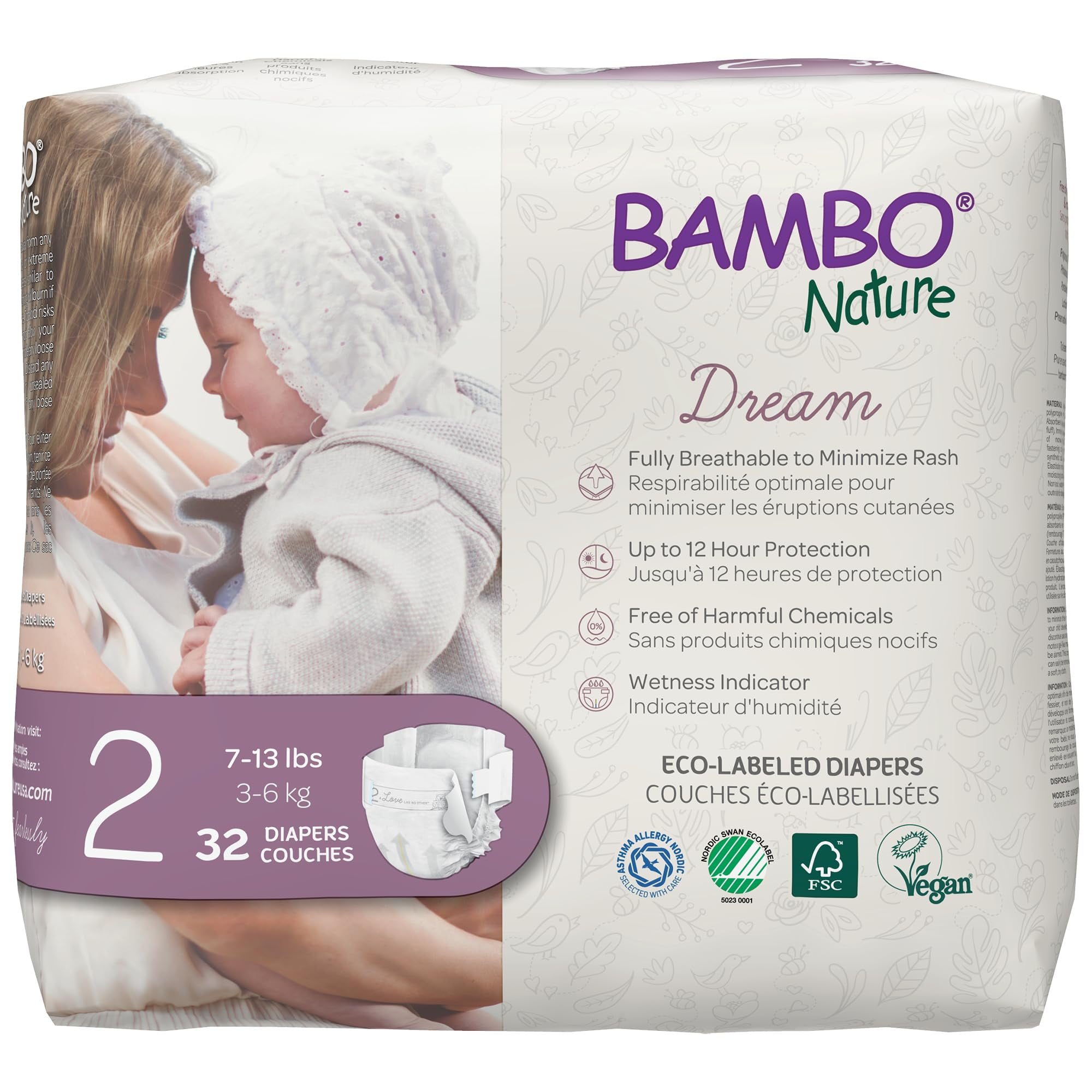 Click here for Baby Diapers Bambo Nature Hypoallergenic Size 2 (7... prices