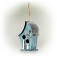 Alpine Hanging Blue Artful Wooden Birdhouse, 12 Inch Tall - Walmart.com