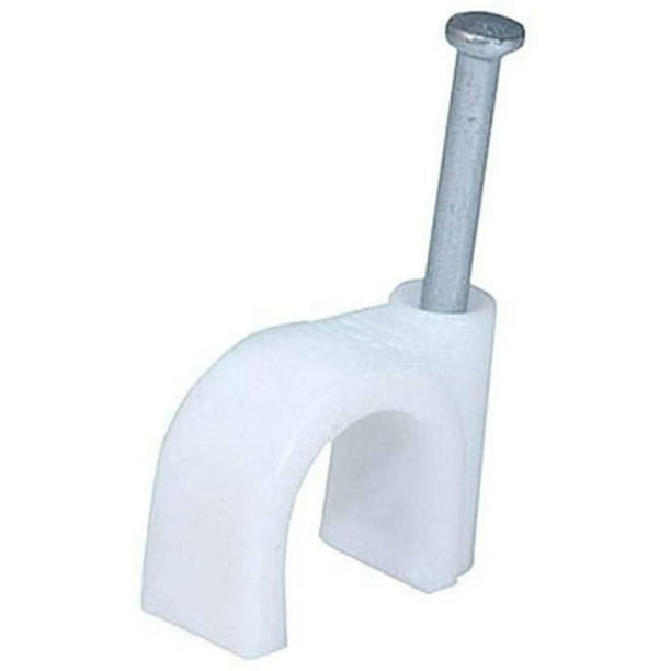 Monoprice Circle Cable Clips with Steel Nail, 10mm, 100pcs/Pack Wire ...