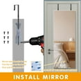 2 Pack Mirror Hanger for Door,Adjustable Door Mirror Brackets Set ...