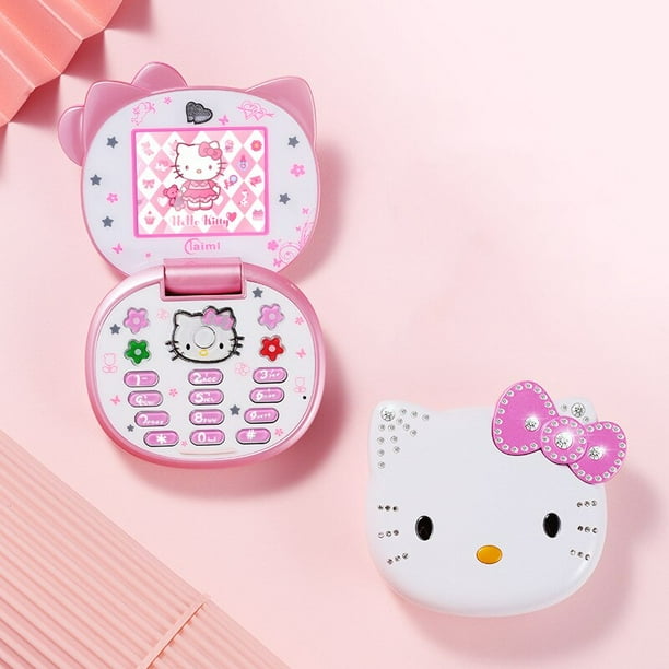 Teléfono Móvil de Hello Kitty para niñas, Mini teléfono móvil de ...