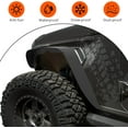 EastVita Flat Front & Rear Fender Flares Compatible with 2018-2024 Jeep ...