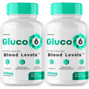 (2 Pack) Gluco 6 - Advanced Glucose Diabetic Support & Blood Sugar ...