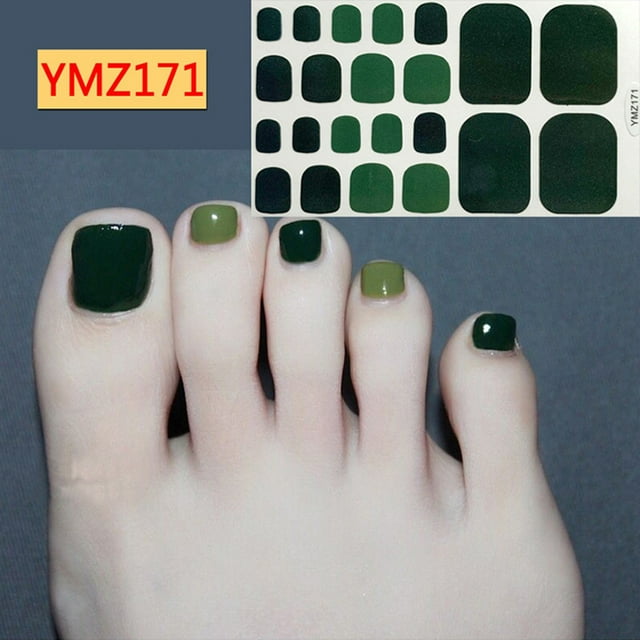 yinguo diy toe nail stickers full wraps nail polish stickers nail ...