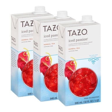 TAZO 32 fl. oz. Sweetened Passion Iced Herbal Tea 1:1 Concentrate (3 ...