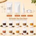 100 Pcs White Kraft Paper Bags with Window, 5.5" x 7.9" Stand Up ...