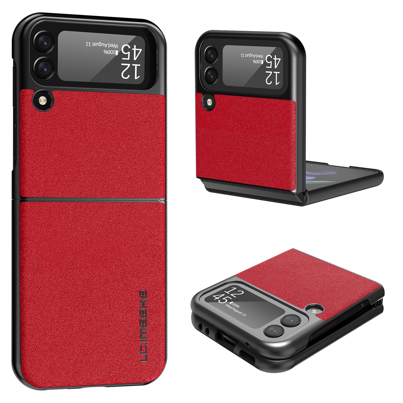 Allytech For Samsung Galaxy Z Flip 4 2022 Case Pu Leather Hard Pc