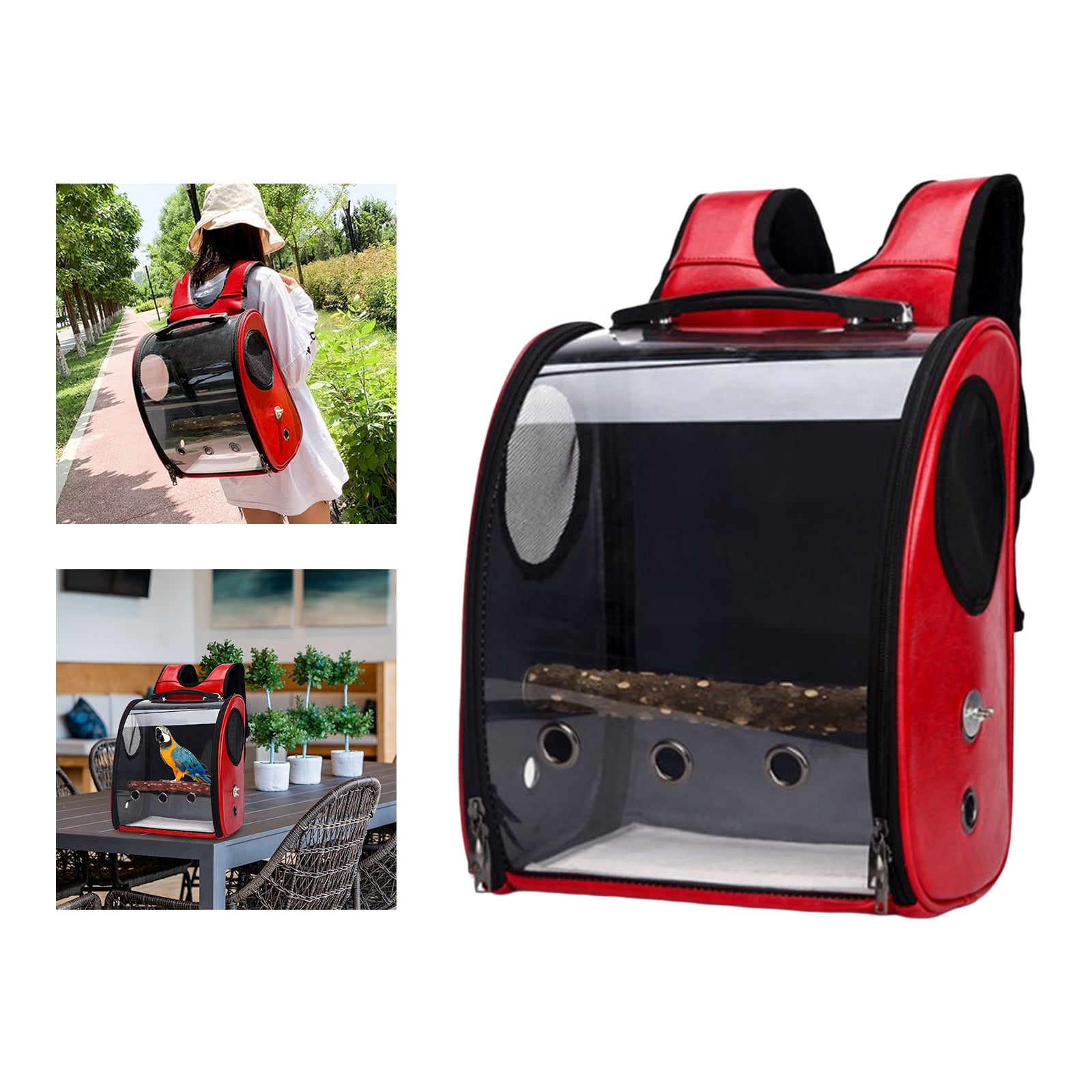 Bird Carrier Parrot Backpack Transparent Carrier Parrot Travel Cage ...