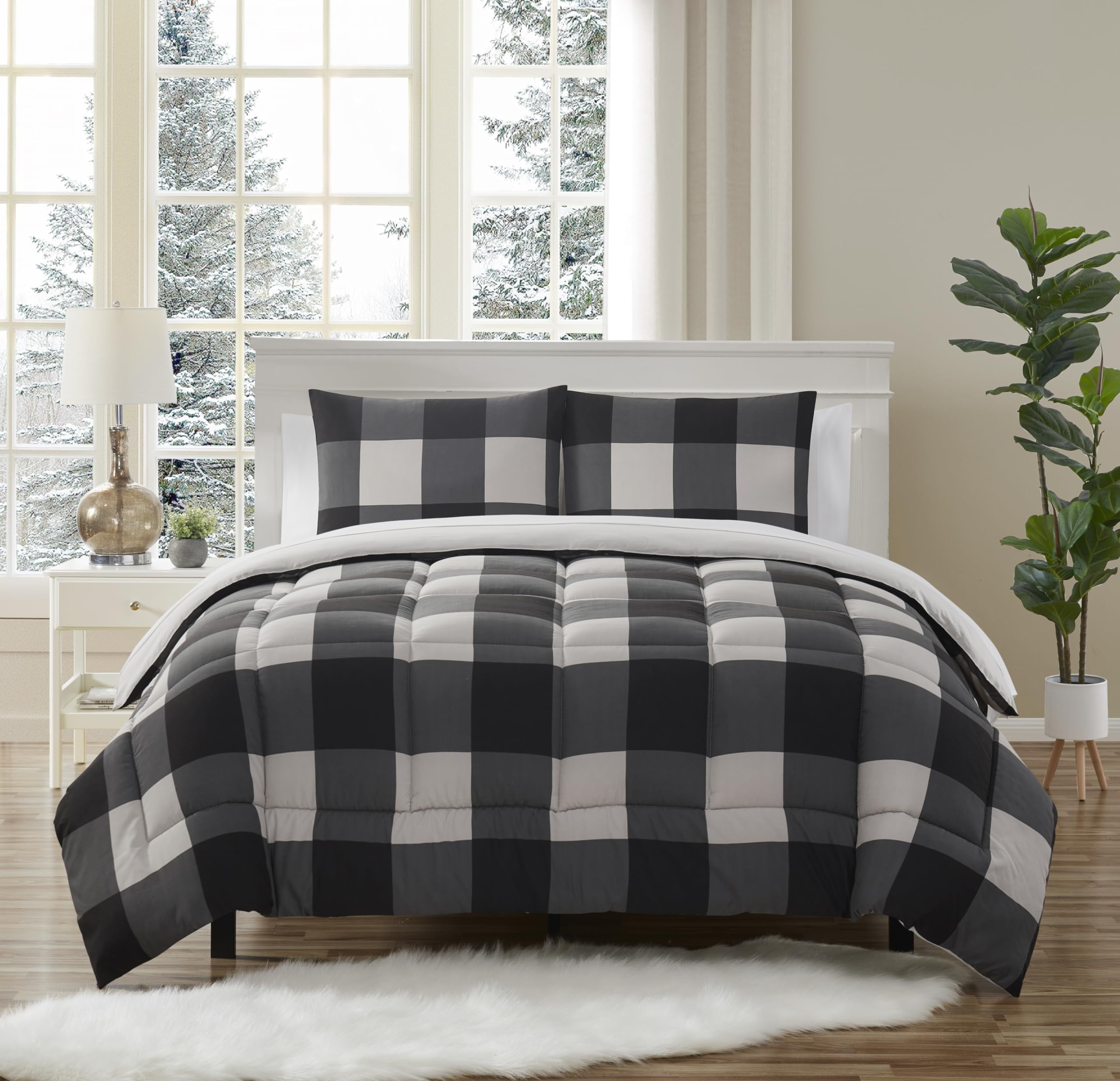 Set de edredón Sweet Home Collection Full Buffalo Plaid | Walmart en línea