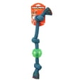 Mammoth Flossy Chews Extra 3 Knot Tug with TPR Ball Rope Dog Toy, Large ...