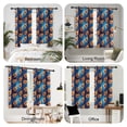 Basketball and Fire Blue Pattern Blackout Curtains,Triple Weaved Fabric ...
