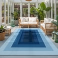 Navy Blue Gradient Squares 5'x7' Rug for Living Room Sofa and Coffee ...