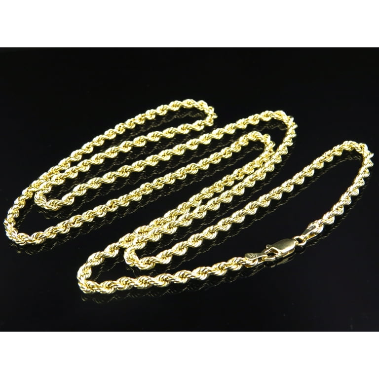 10k Gold Necklace For Women Nuragold 10K Real Yellow Gold Solid Rope ...