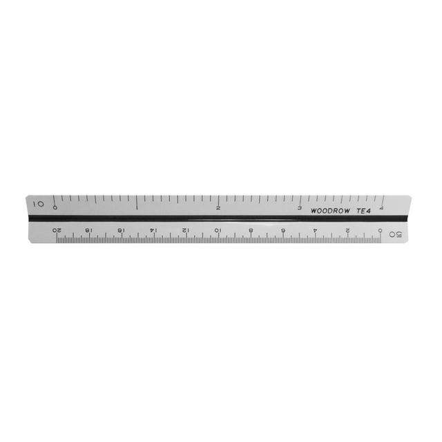 Woodrow 4" Civil Engineering Triangular Scale Ruler - Walmart.com