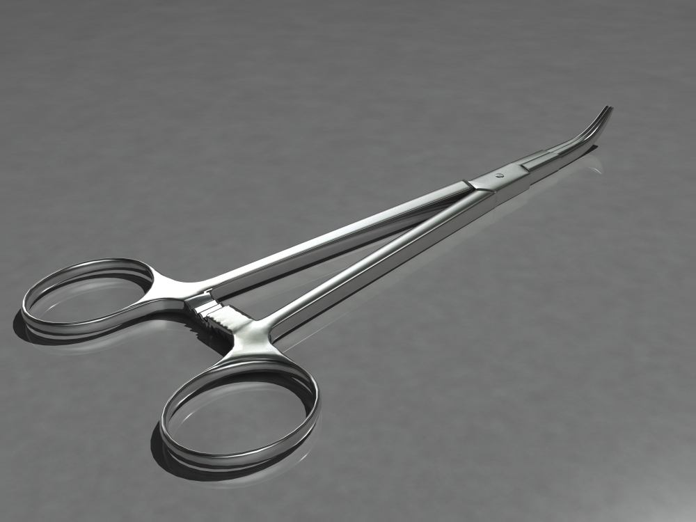 Illustration of a hemostat. A hemostat is a surgical tool used to ...