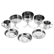 HechoVinen Camping Cookware Set 8PCS Stainless Steel Mini Picnic ...