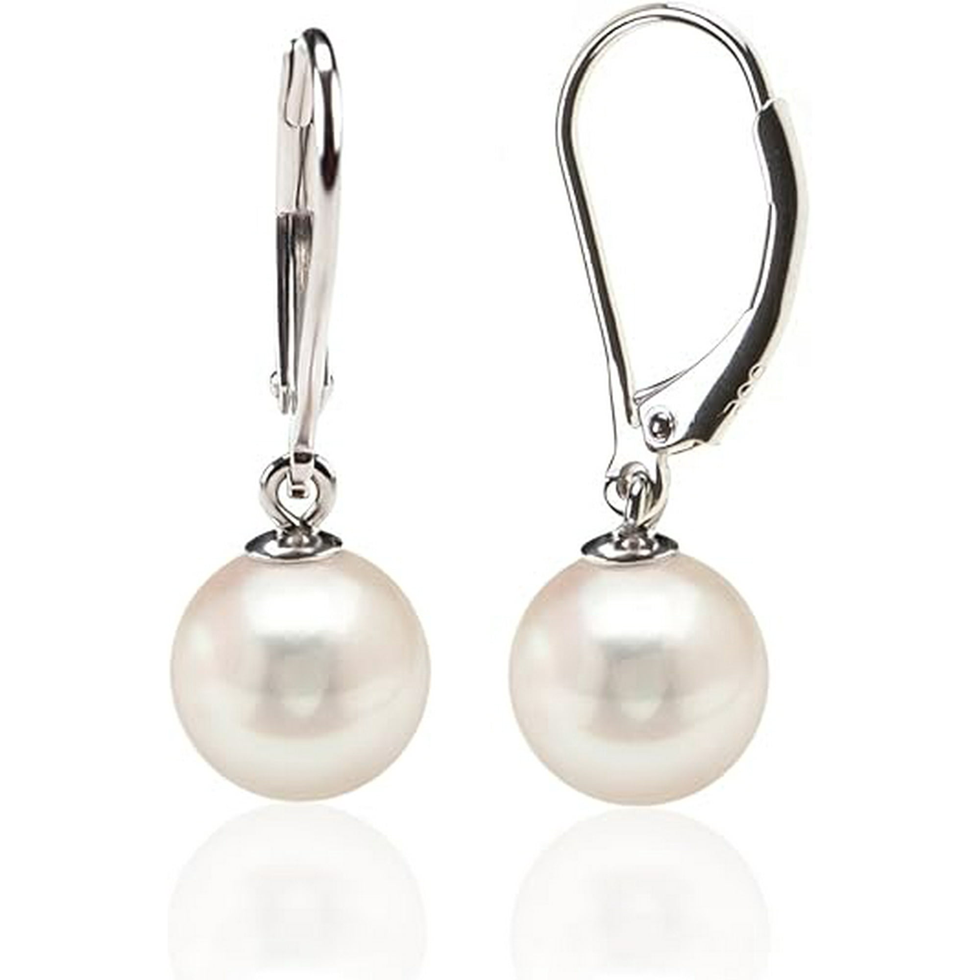 Click here for Rising Ff Sterling Silver Simulated Shell Pearl Ea... prices