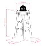 Winsome Oakley Bar Stool with Swivel, Brown, Set of 2 - Walmart.com
