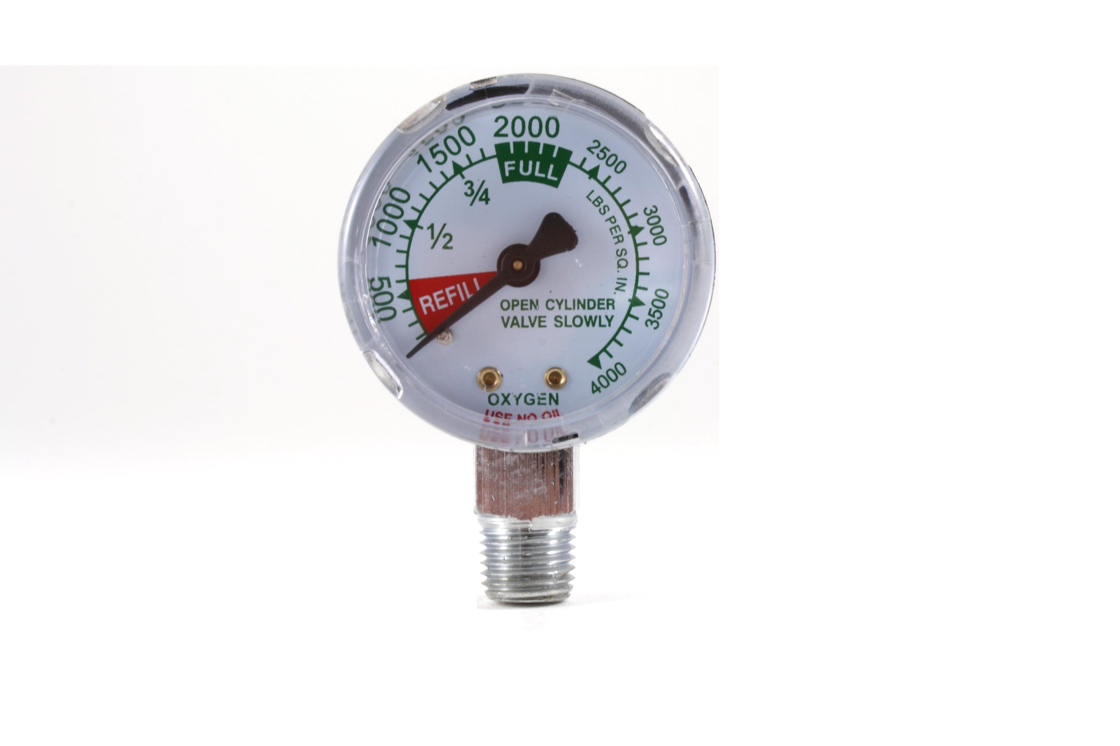 2" Oxygen Pressure Gauge - Chrome Plated - 0-4000 psi - Walmart.com