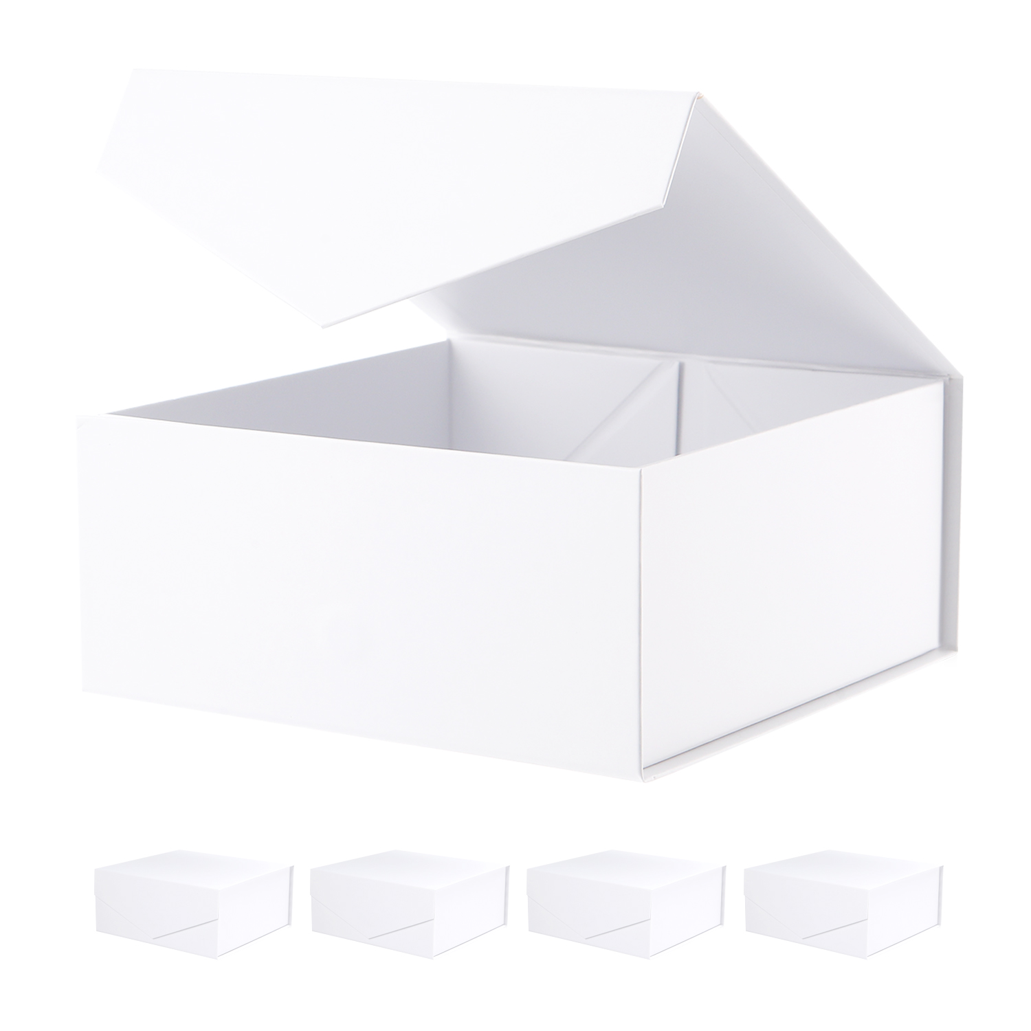 PKGSMART Gift Boxes, Sturdy White Gift Boxes with Magnetic Lids for ...
