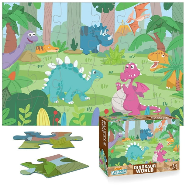 Dinosaur Jumbo Floor Puzzles for Kids Ages 2-5 Preschool Learning Toys ...