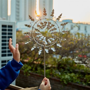 Metal Wind Spinner Outdoor Kinetic Wind Sculptures & Spinners 3D Wind ...