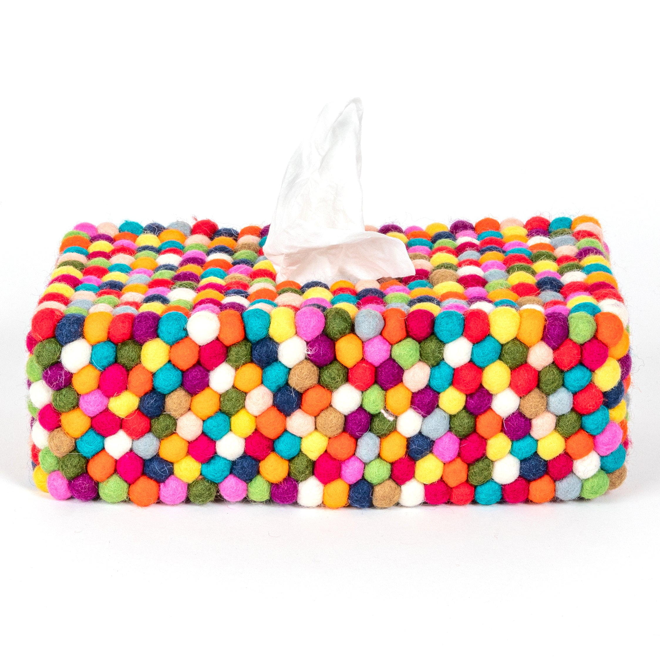 Felt Ball Tissue Box Cover - Large - Walmart.com