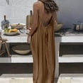 aohooy Backless Cami Dresses for Women Plus Size Summer Sleevelesss ...