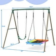 KloKick 440lbs Metal Swing Sets with 45" Platform Tree Swing & Belt ...