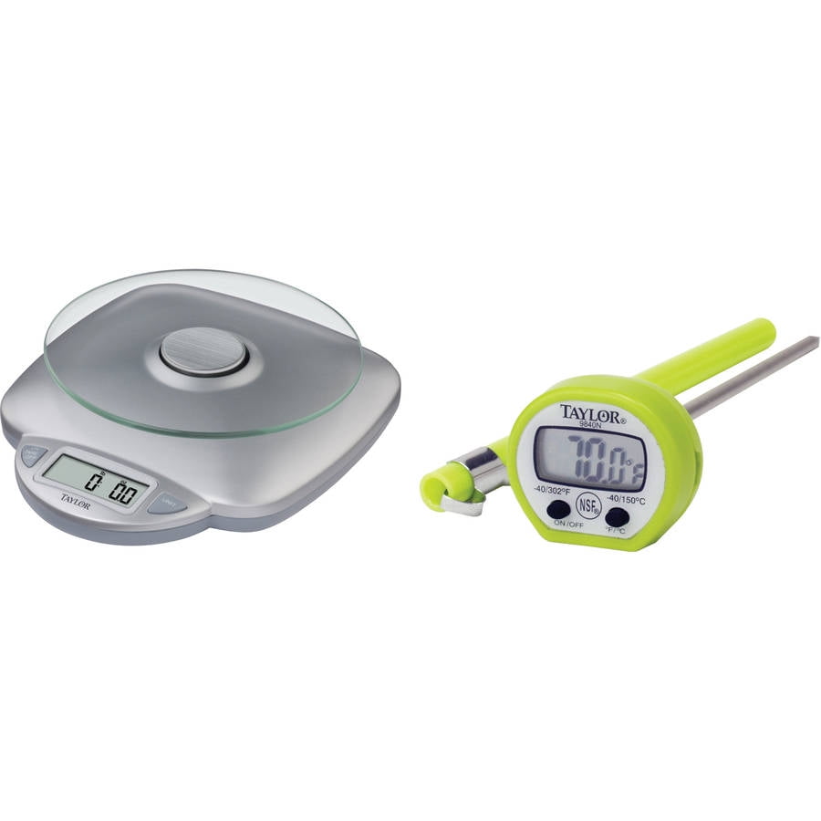 Taylor Digital Food Scale and Digital Instant Read Thermometer ...