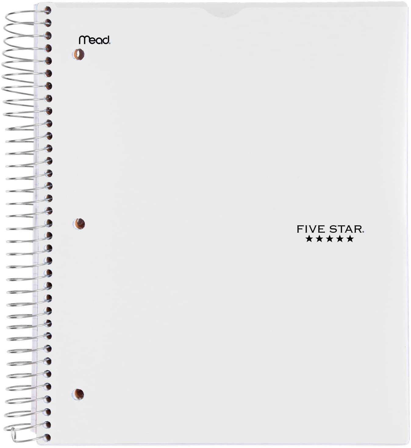 Five Star Spiral Notebook 5 Subject College Ruled Paper 200 Sheets