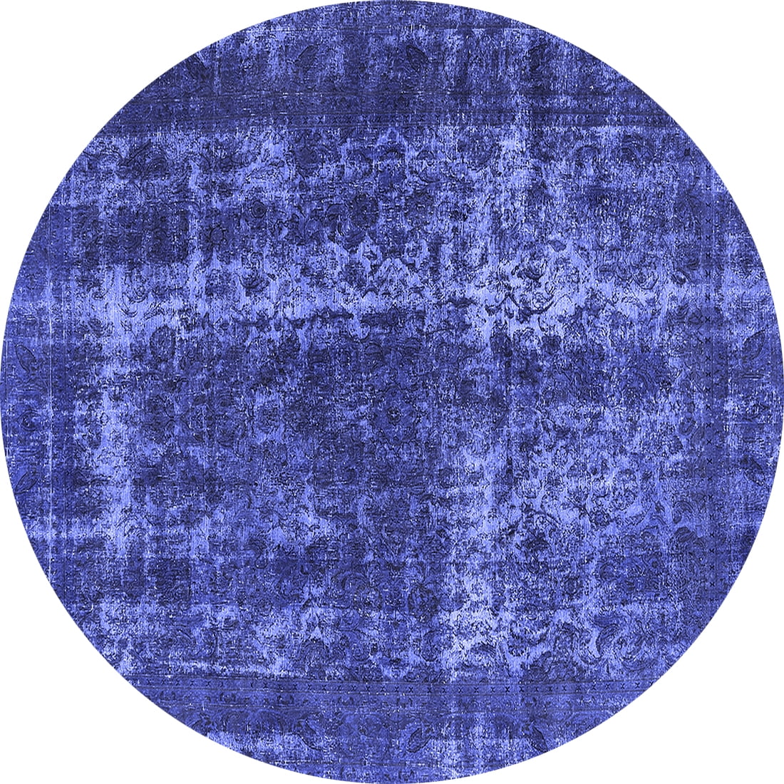 Ahgly Company Indoor Round Persian Blue Bohemian Area Rugs, 8' Round ...