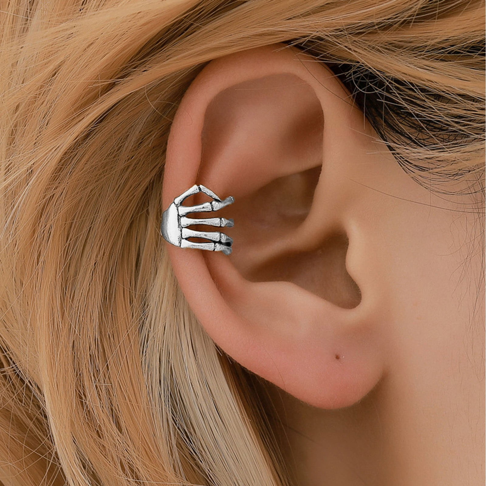 Click here for Vivavault Punk Clip Spine Hand Ear Earrings - Uniq... prices