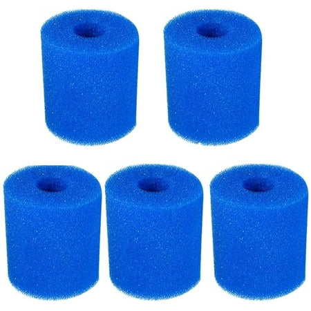 5 Pack of Swimming Pool Foam Filter - 10.2x9cm Reusable Sponge Filter ...