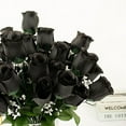 Balsa Circle 84 Silk Buds Roses Wedding Flowers Bouquets Black ...