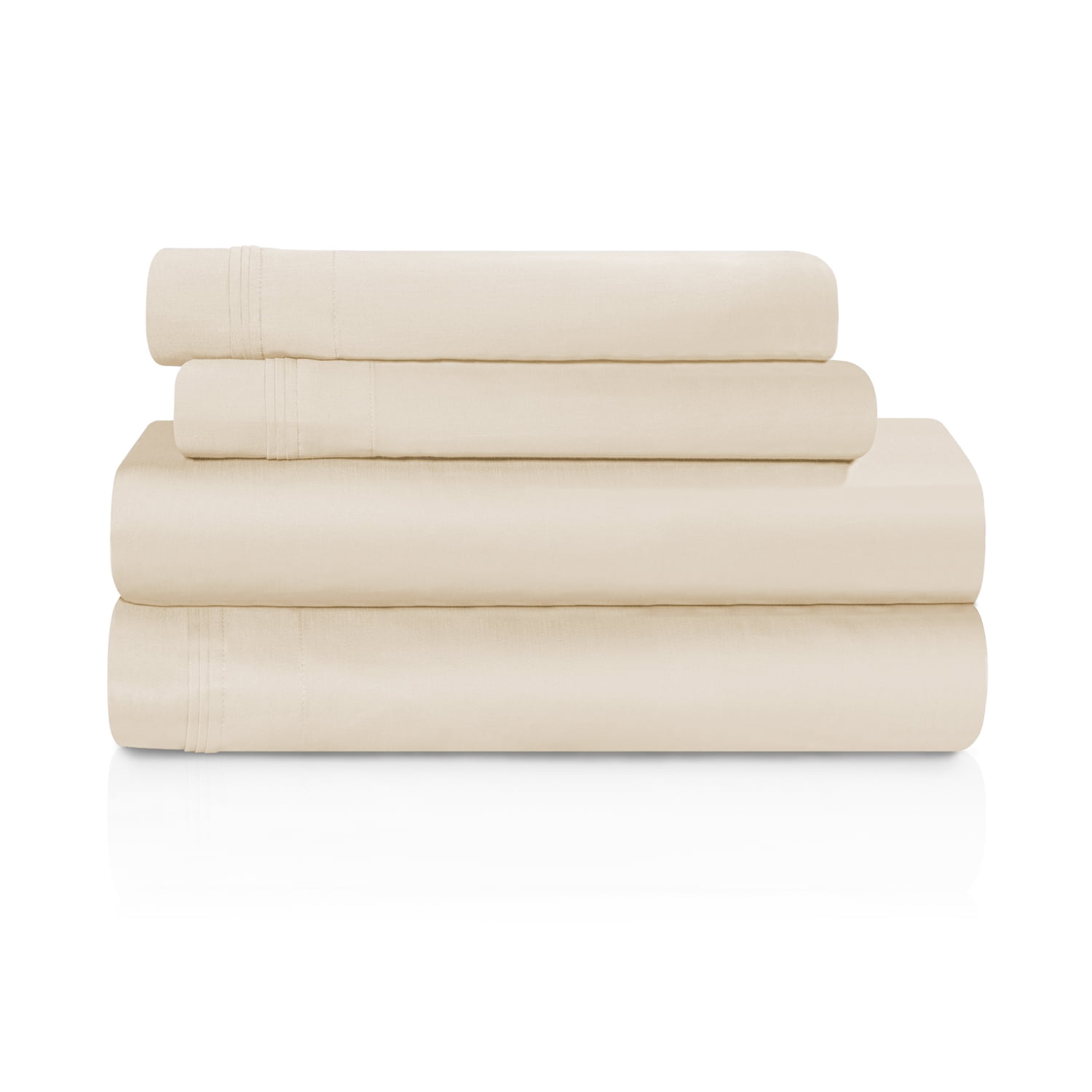 Superior 4-Piece 1500 Thread Count Ivory Sheet Set, Queen - Walmart.com