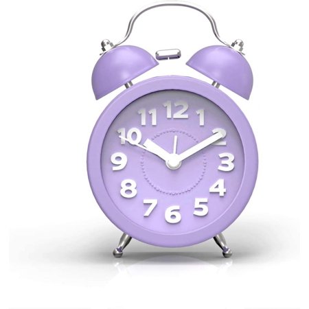 Pilife 3" Cute Mini Non-ticking Vintage Classic Analog Alarm Clock For ...