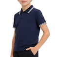 Childrens Solid Color Campus Athletic Polo Shirt Short Sleeve – Soft ...