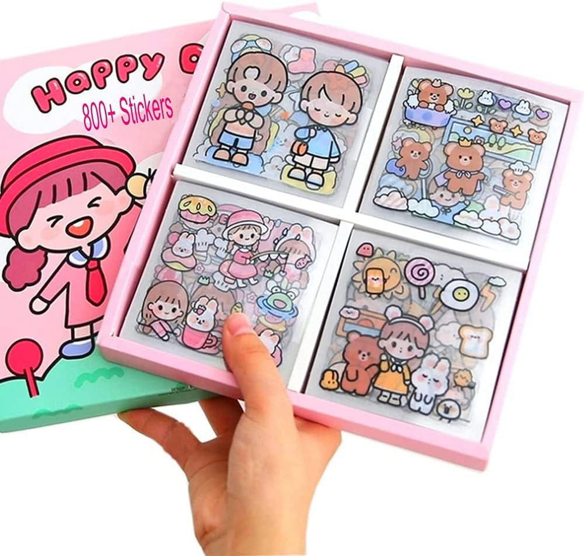 100 Sheets Kawaii Stickers Cute Kawaii Stickers Mini Cartoon Stickers ...