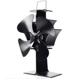 Costway 4 Blades Fireplace Stove Fan Fuel Saving Heat Powered Wood ...