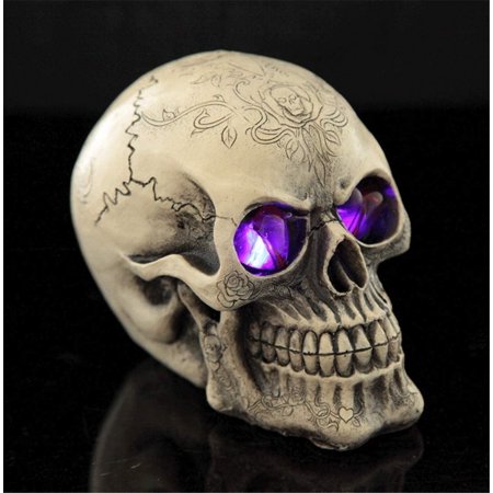 LED Skull Statue Light for Halloween Bar Table Decor, Night Light Resin ...