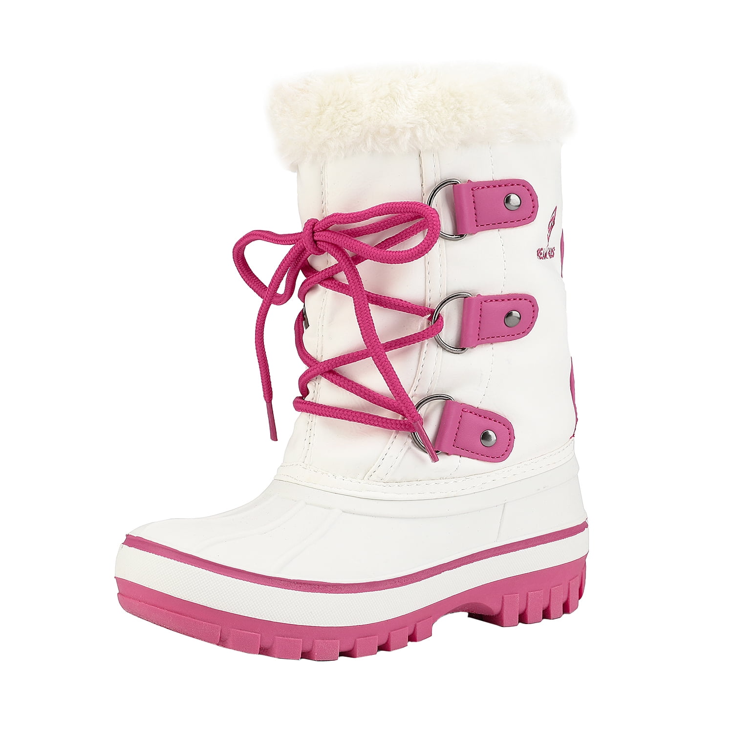 Dream Pairs Boys & Girls Faux Fur-Lined Ankle Winter Waterproof Snow ...