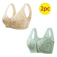 cfhntfmh 2pc Everyday Bras for Women Front Closure Buttons Print Bras ...